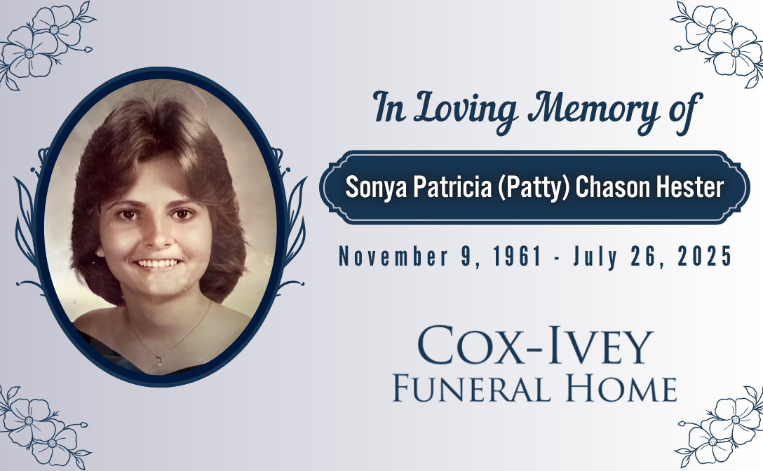 Sonya Patricia (Patty) Chason Hester | BainbridgeGA.com